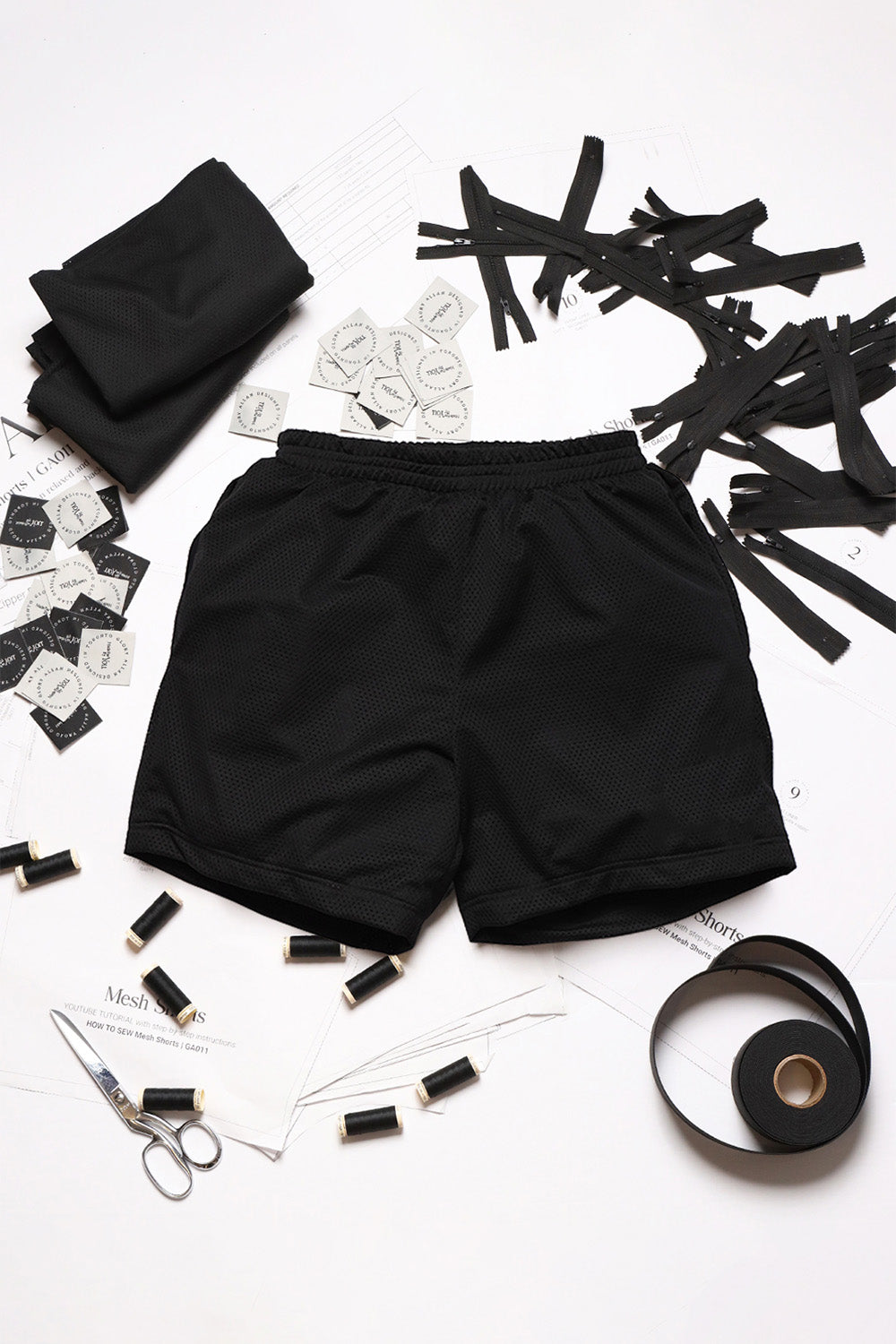 Mesh Shorts DIY - learn how to sew shorts for free